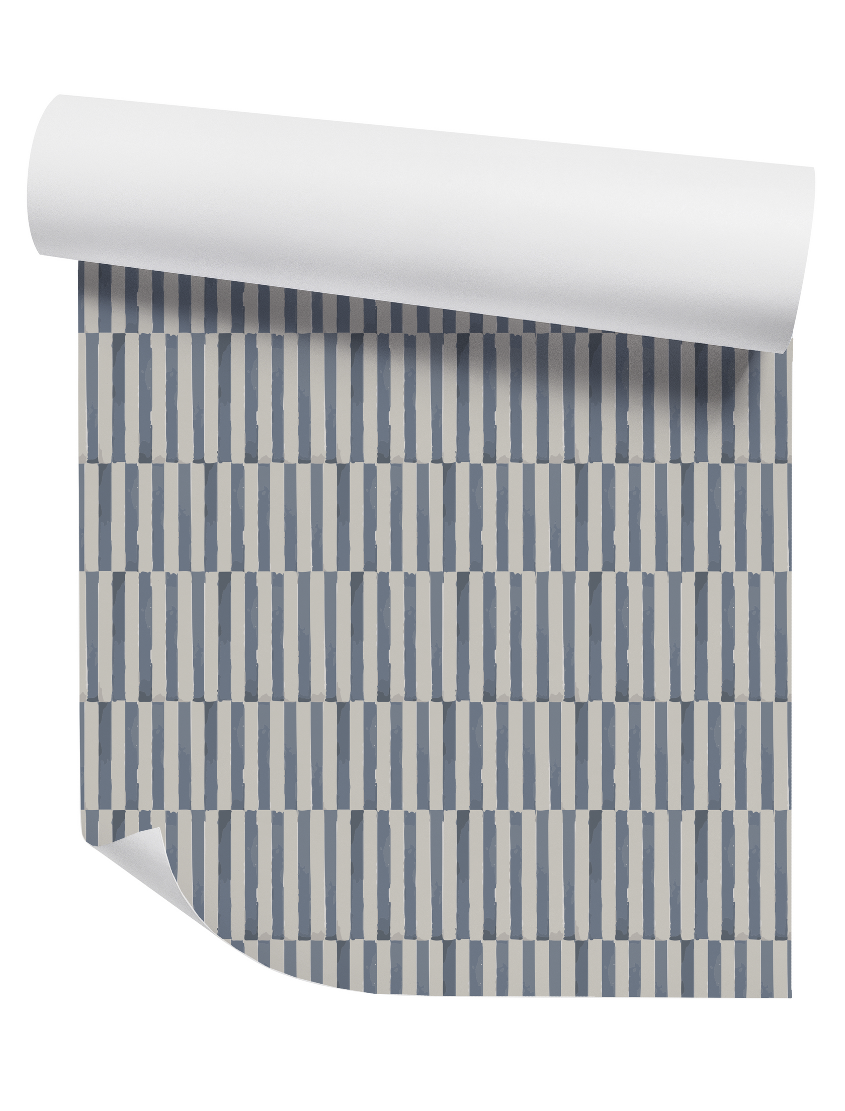 Beach Stripe LG Alternating Blue and Off White Wallpaper – Willow ...